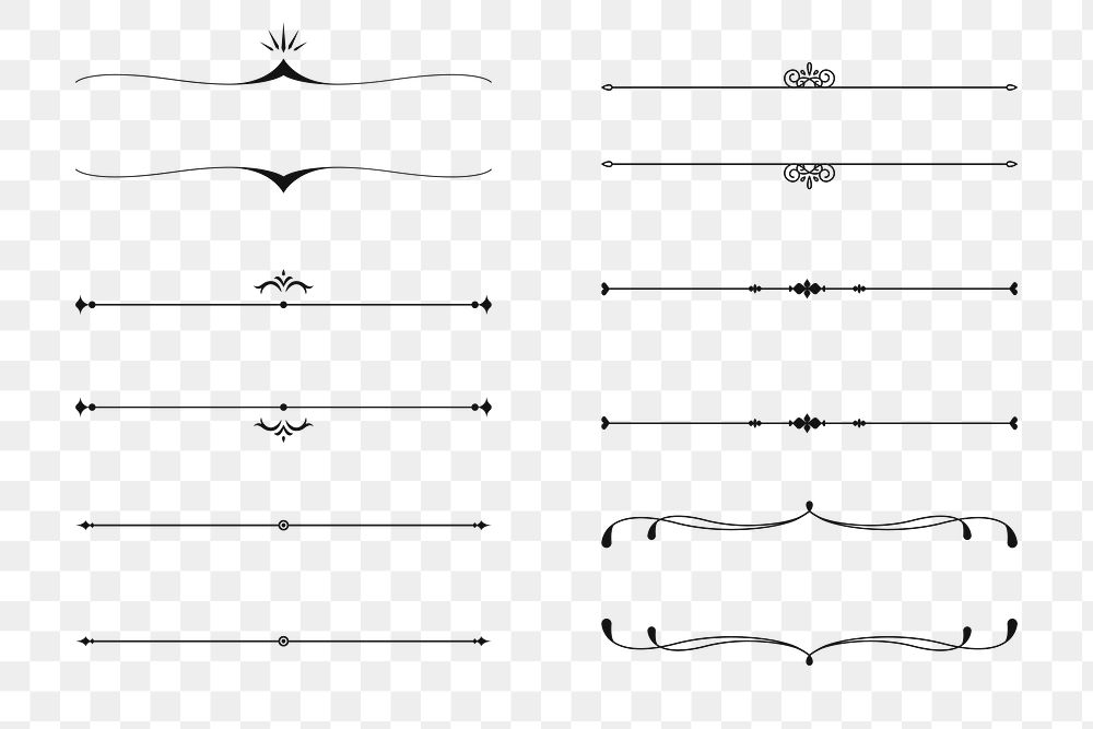 Vintage line frame collection transparent | Premium PNG - rawpixel