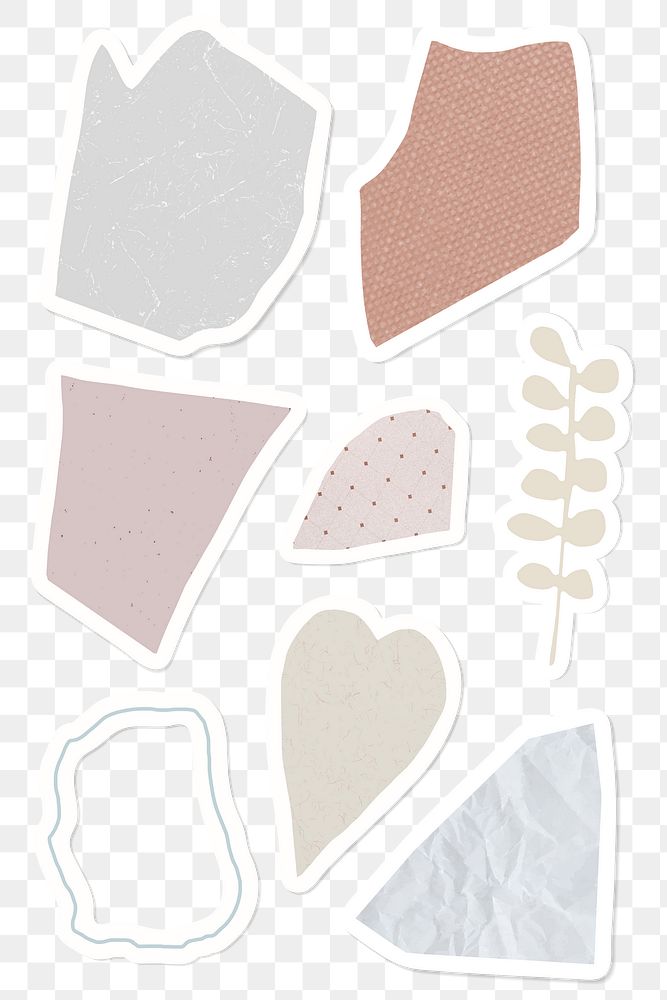 Abstract pastel badge sticker set | Premium PNG - rawpixel