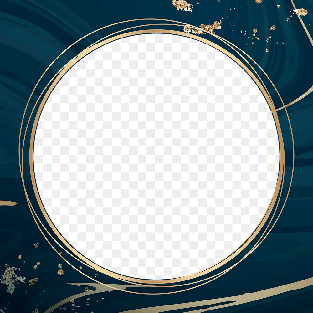 Png round frame navy blue | Premium PNG - rawpixel