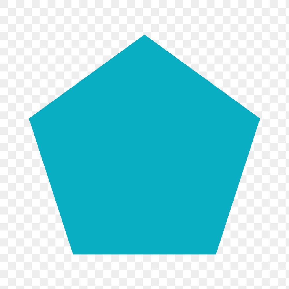 Blue pentagon geometric shape transparent | Free PNG Sticker - rawpixel