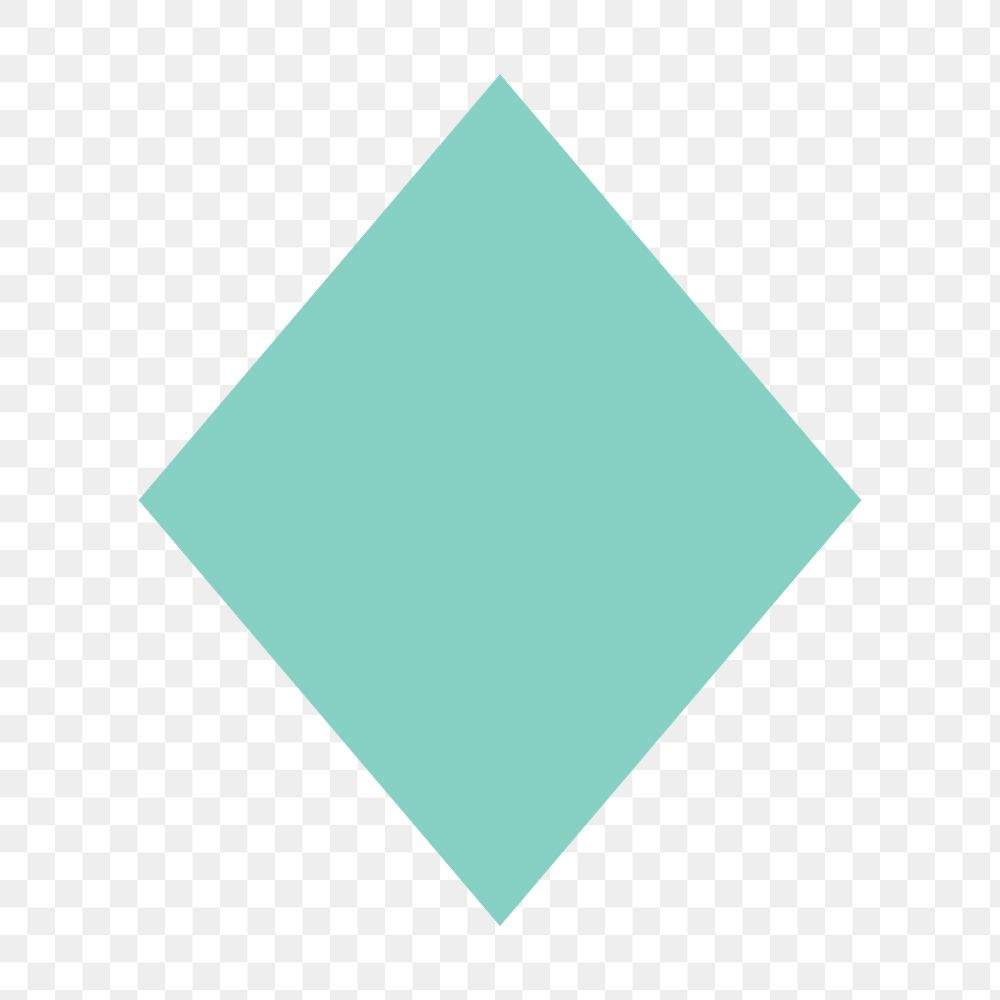 Green rhombus geometric shape transparent | Free PNG Sticker - rawpixel