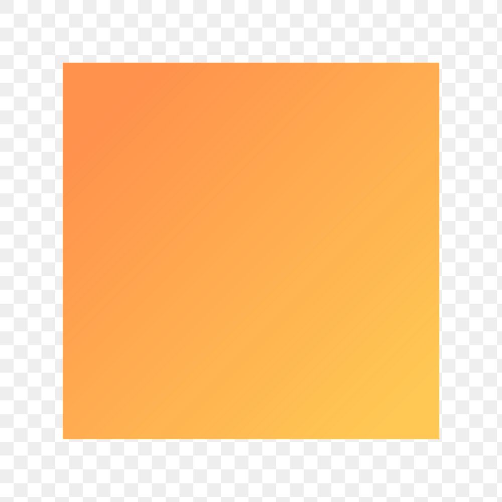 Yellow gradient square geometric shape | Free PNG Sticker - rawpixel