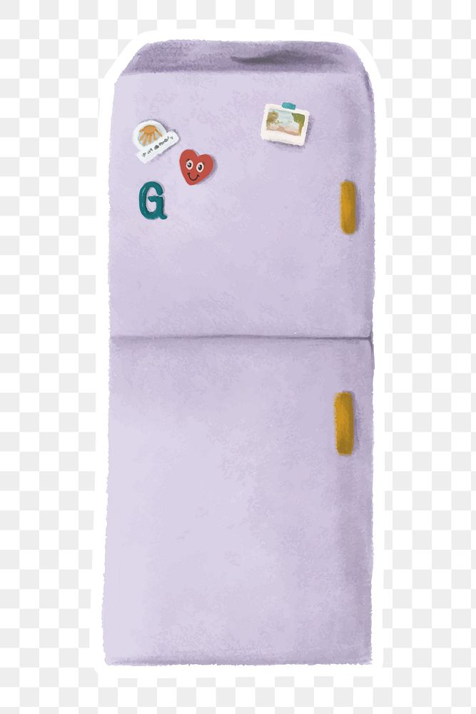 A refrigerator with magnets sticker | Free PNG Sticker - rawpixel