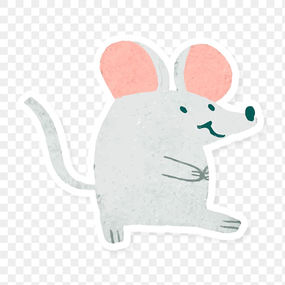 Hand drawn mouse sticker transparent | Free PNG Sticker - rawpixel