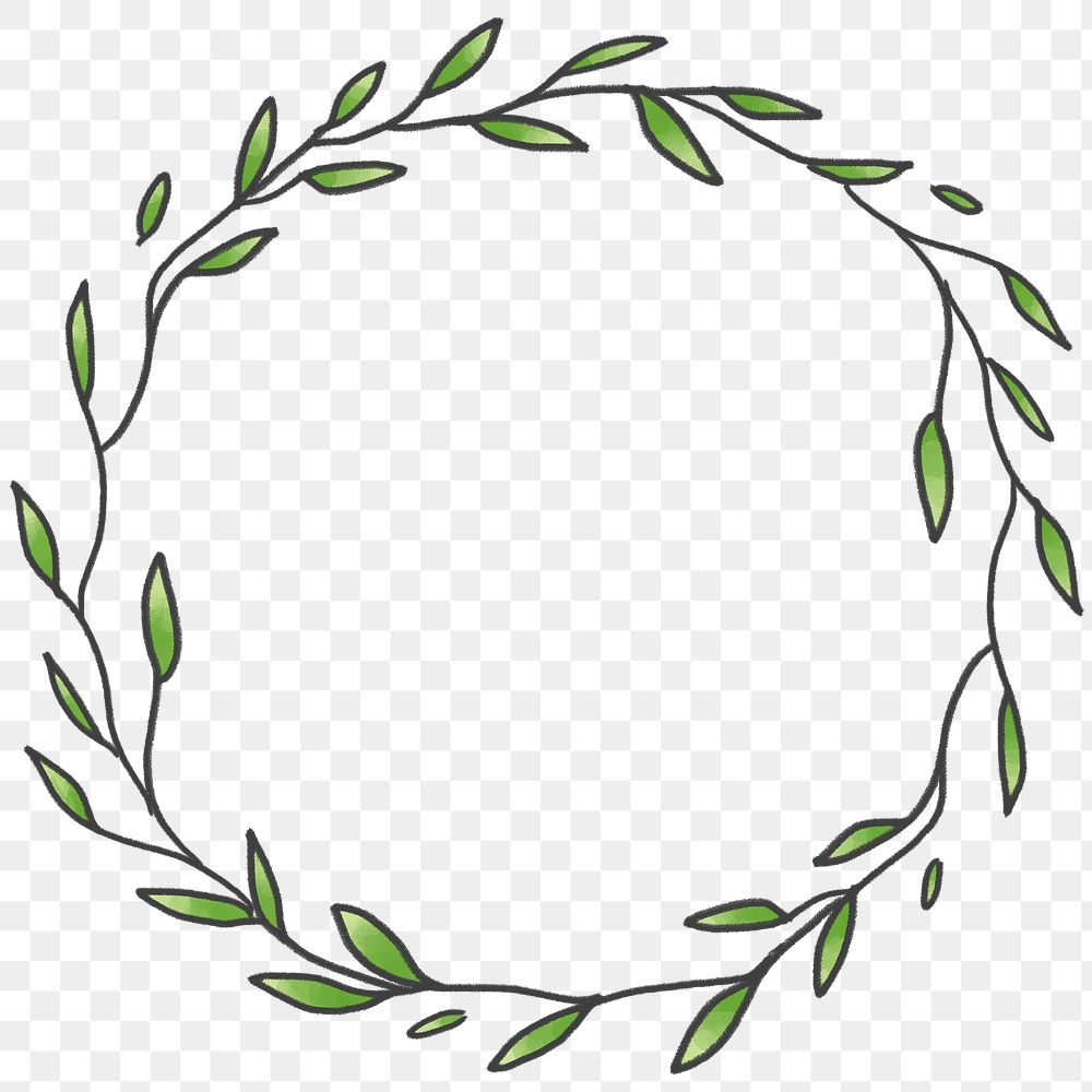 Doodle wreath frame transparent png | Premium PNG - rawpixel