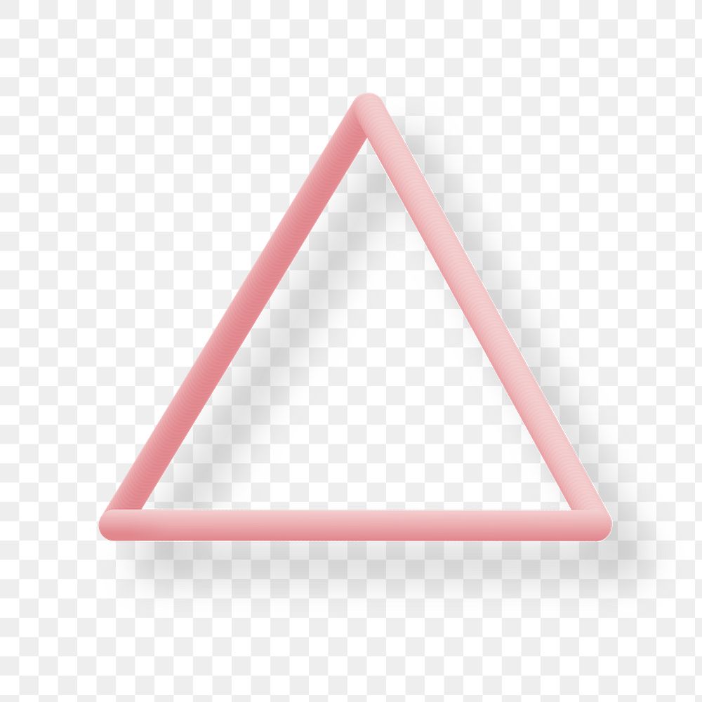Pastel pink triangle design social | Premium PNG Sticker - rawpixel
