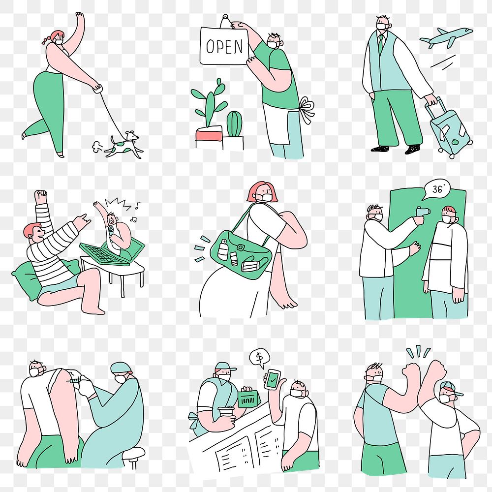 New normal lifestyle png cute | Free PNG - rawpixel