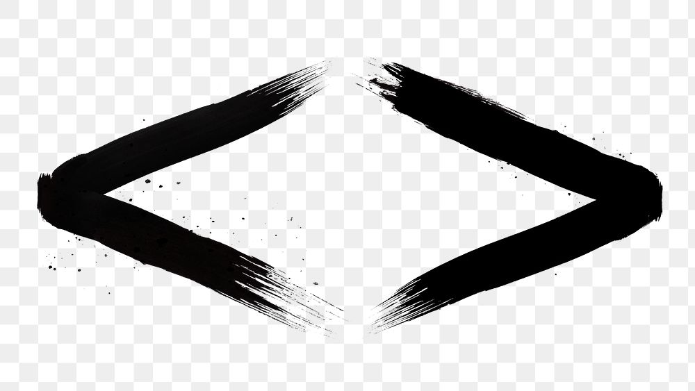 Angle brackets symbol brush stroke | Free PNG Sticker - rawpixel