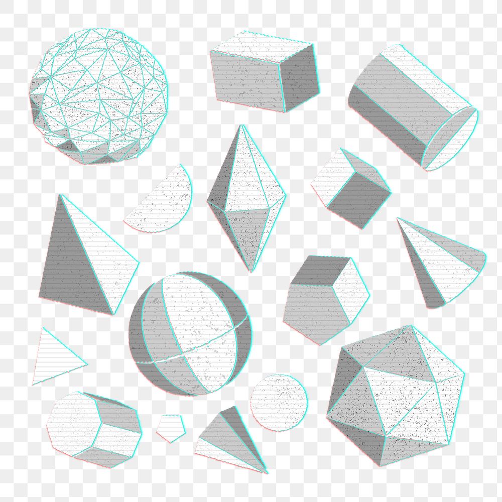 3D geometric shape design element | Premium PNG - rawpixel