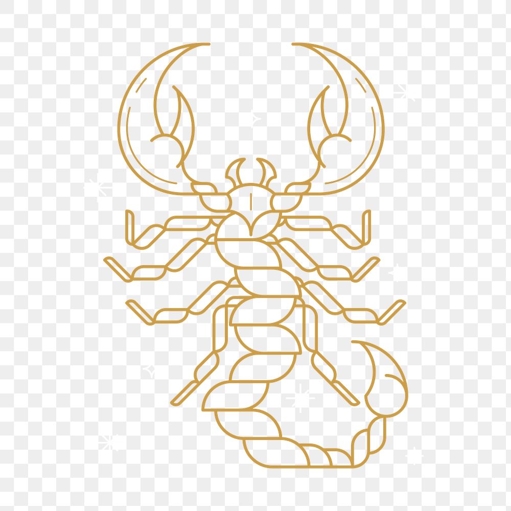 Gold Scorpio astrological sign design | Premium PNG Sticker - rawpixel