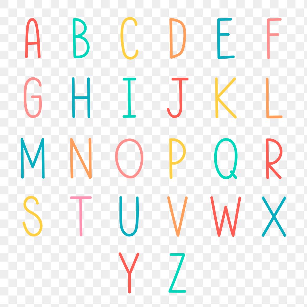 Styled alphabet set design element | Premium PNG - rawpixel