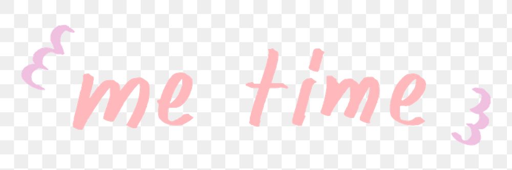Me time doodle typography design | Free PNG Sticker - rawpixel
