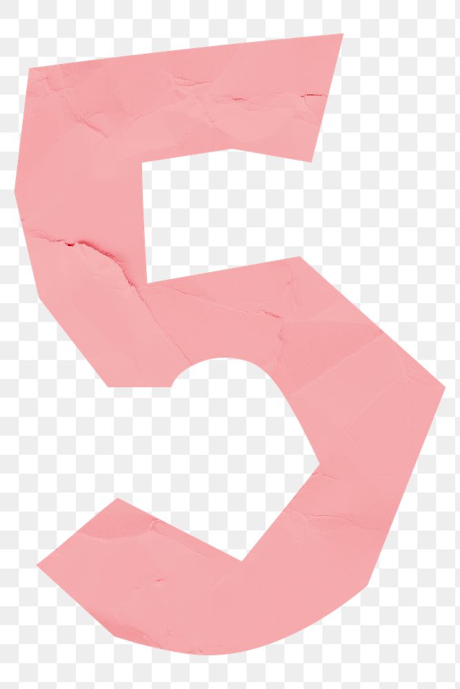 Png number 5 font paper | Free PNG Sticker - rawpixel