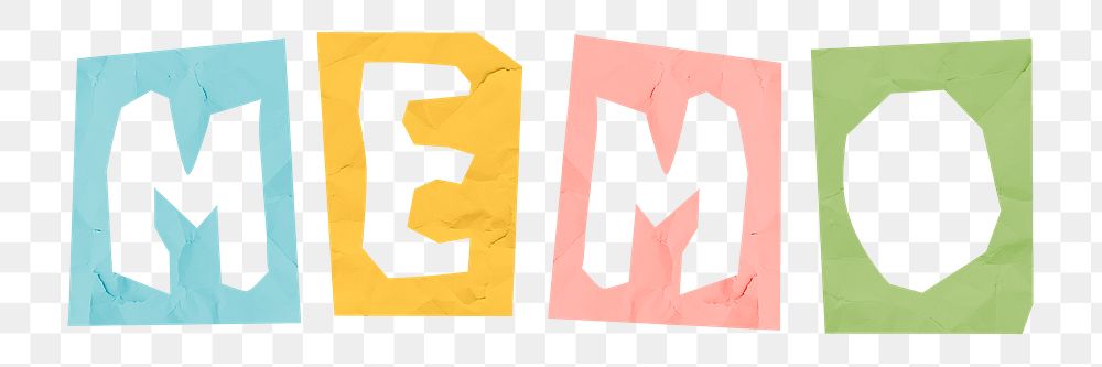 MEMO word png colorful typography | Premium PNG Sticker - rawpixel