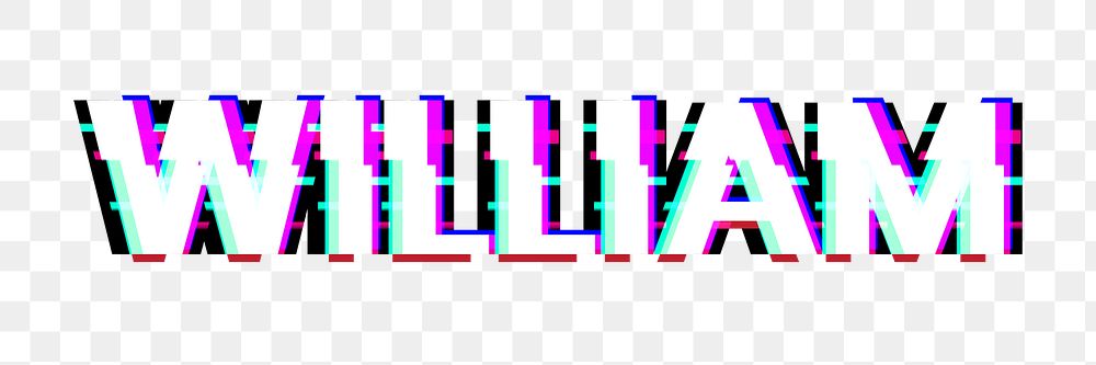 Png William typography glitch effect | Free PNG Sticker - rawpixel
