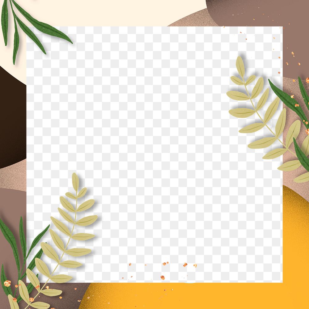 Square leaf frame design png | Premium PNG - rawpixel