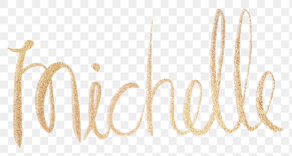 Michelle sparkling gold font png | Free PNG - rawpixel