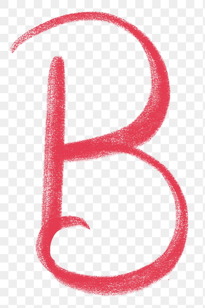 Letter B cursive typography png | Free PNG - rawpixel