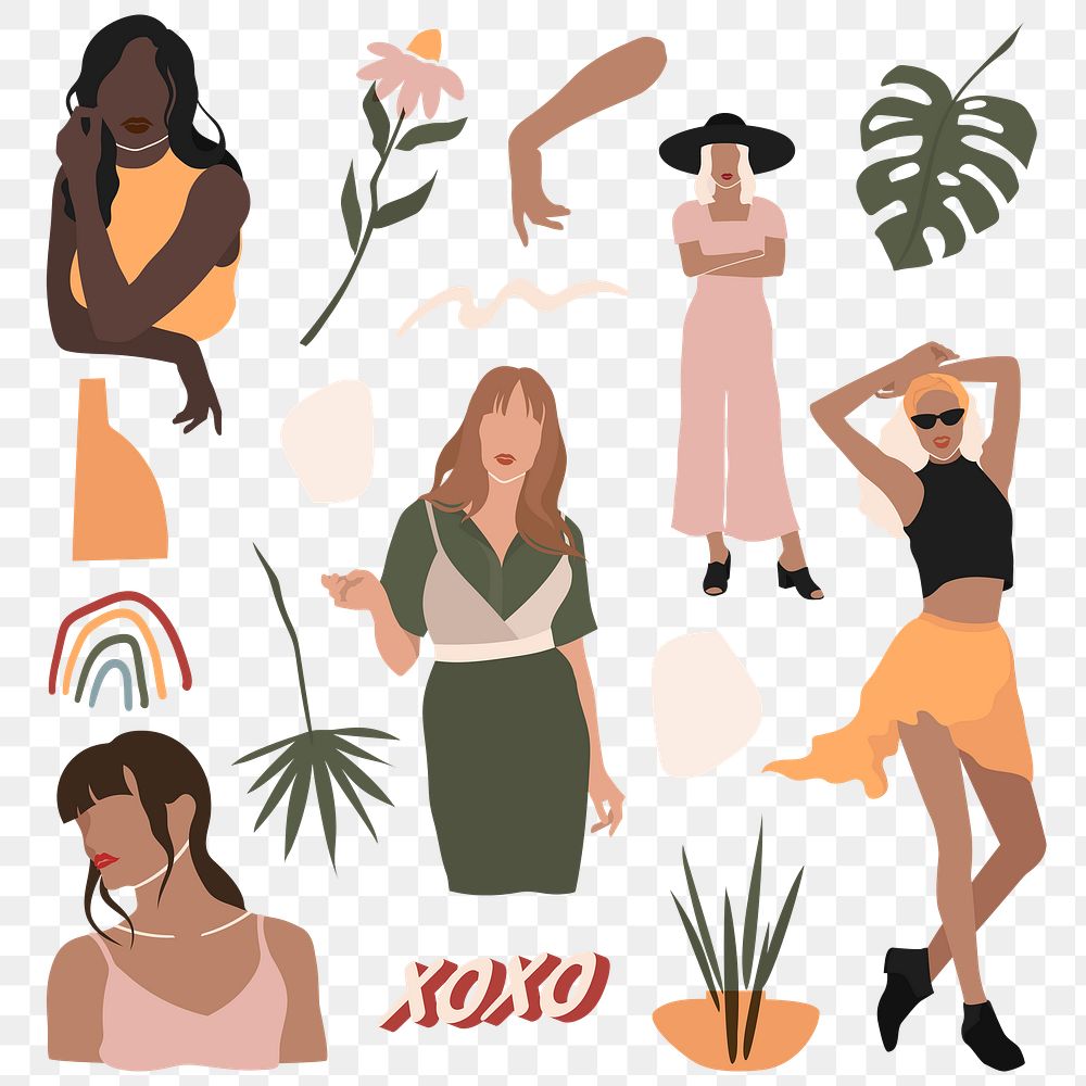 Female social media influencers collection | Free PNG - rawpixel