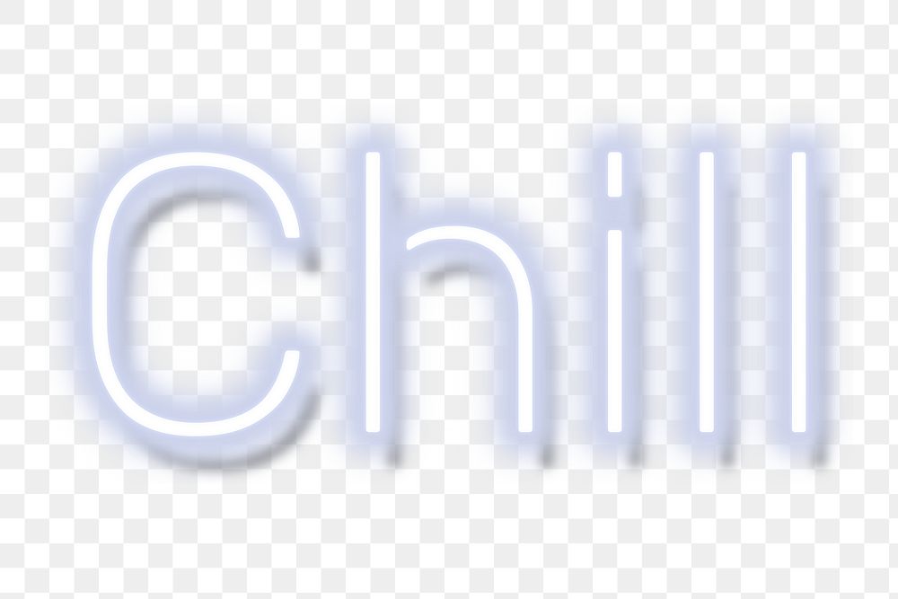 Chill neon word transparent png | Free PNG Sticker - rawpixel