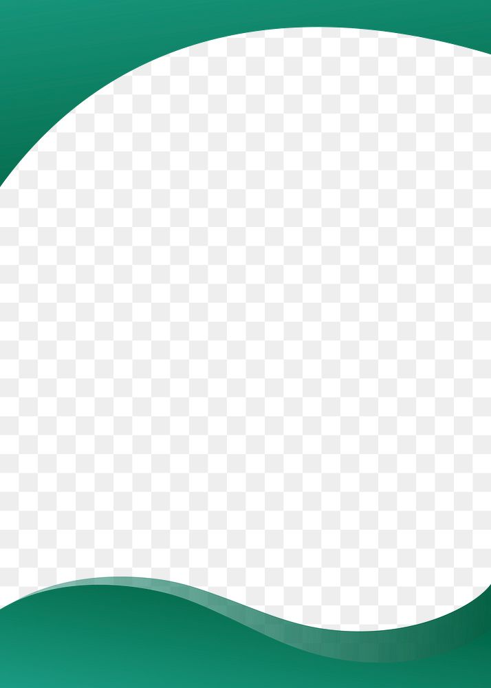 Green curved frame transparent background | Free PNG - rawpixel