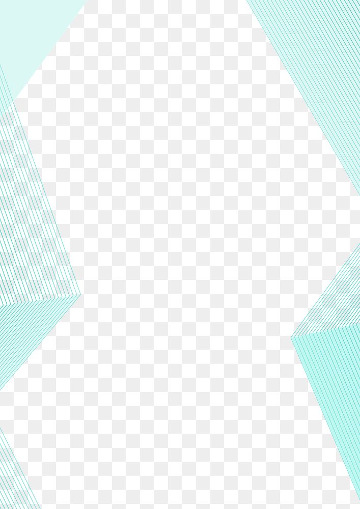 Turquoise geometric frame transparent background | Free PNG - rawpixel