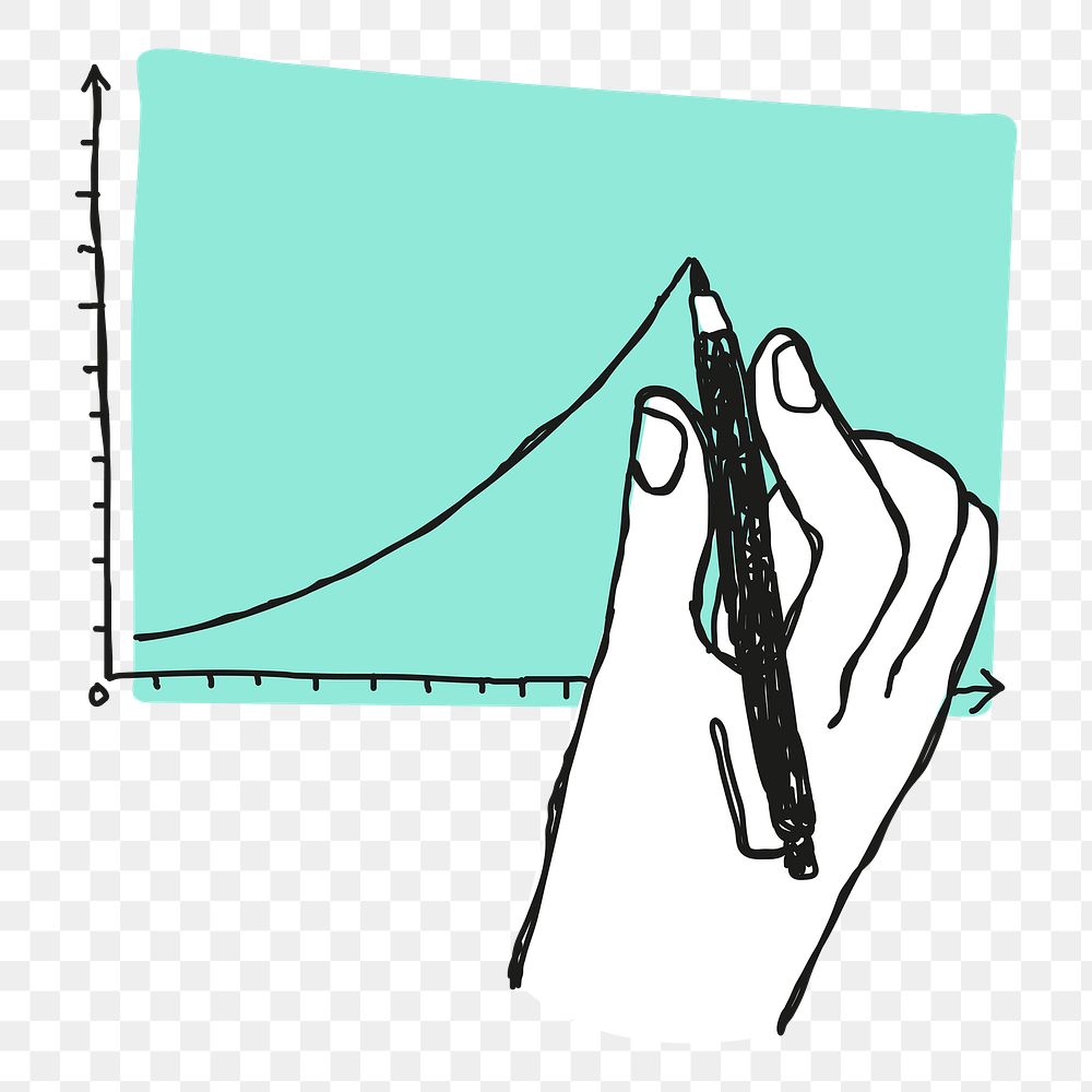 Hand drawing green graph transparent | Free PNG Sticker - rawpixel