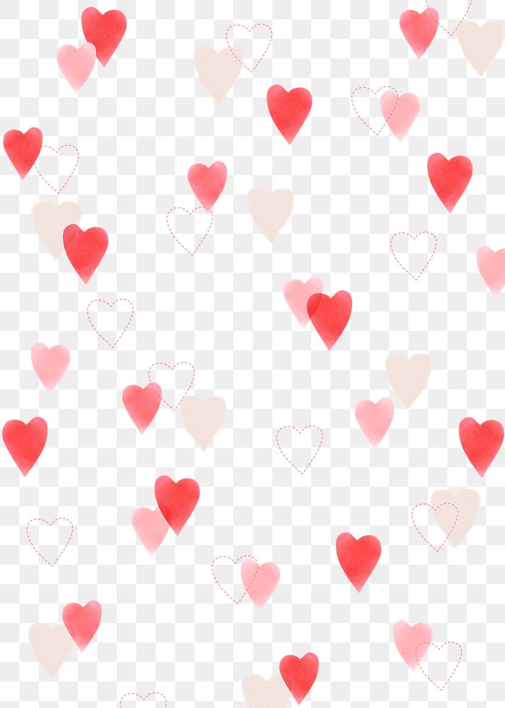 Cute heart pattern png transparent | Free PNG - rawpixel