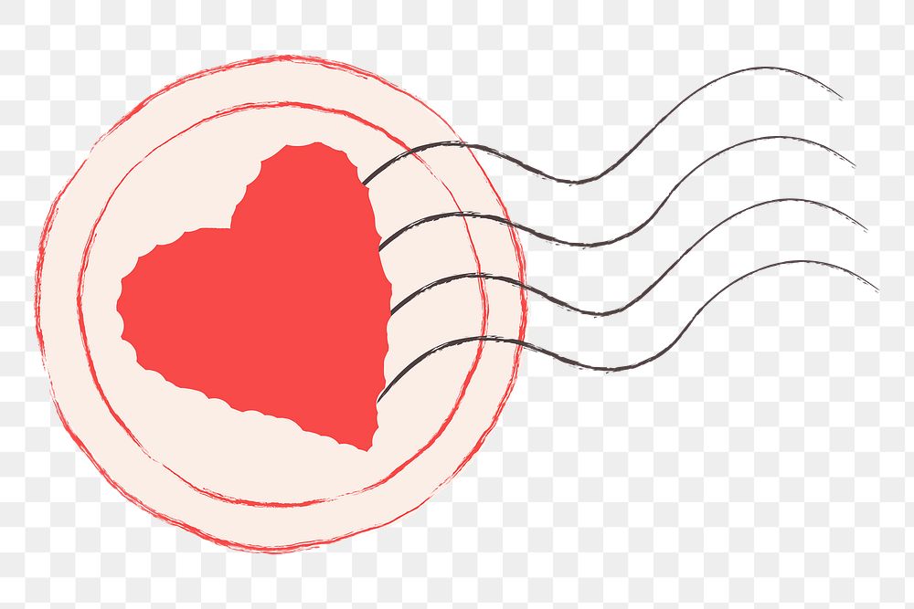 Valentine's day stamp png transparent | Premium PNG Sticker - rawpixel