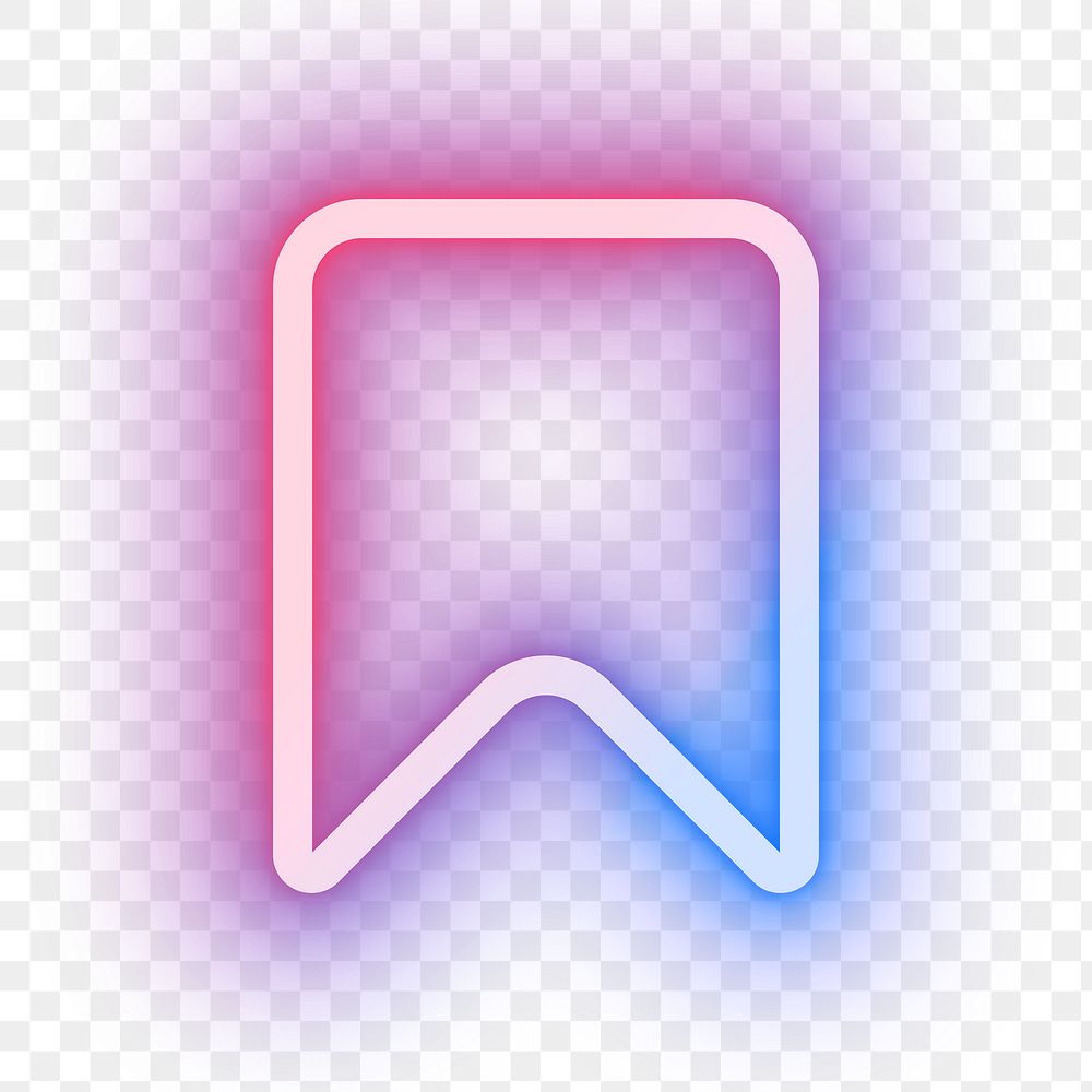 Bookmark neon pink icon png | Premium Icons Sticker - rawpixel