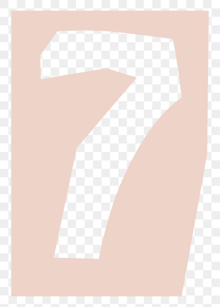 Number 7 font png paper | Free PNG Sticker - rawpixel