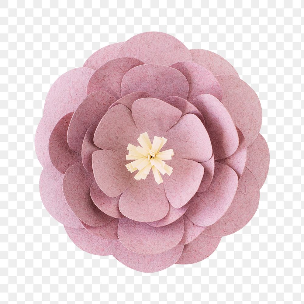 Pink rose paper craft transparent | Free PNG Sticker - rawpixel