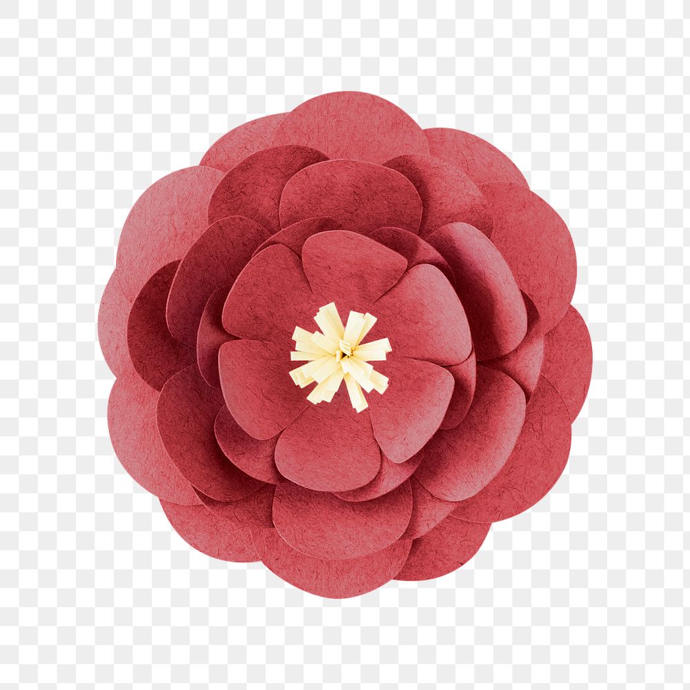 Red rose paper craft transparent | Free PNG Sticker - rawpixel