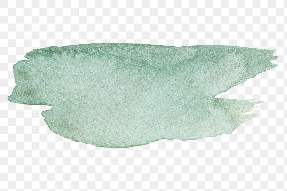 Green watercolor smudge png