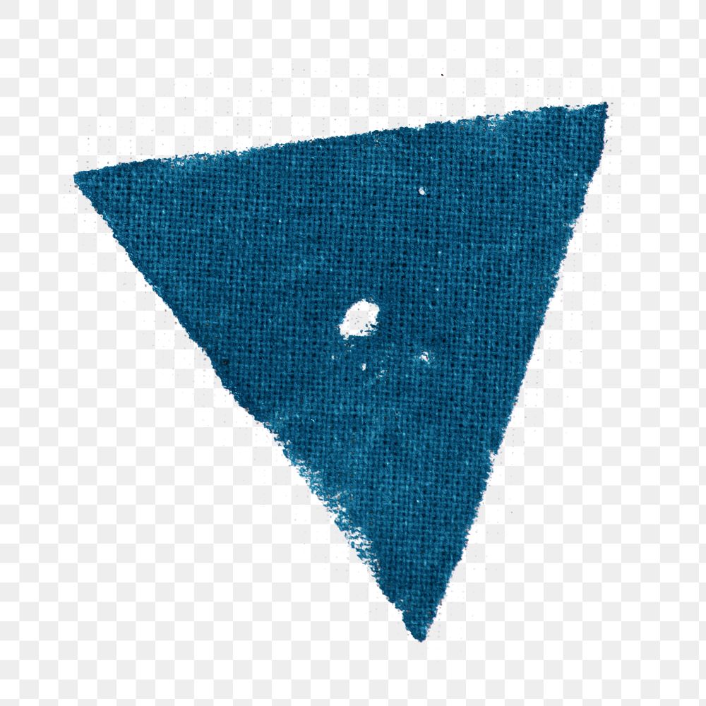Triangle png blue block print | Premium PNG Sticker - rawpixel