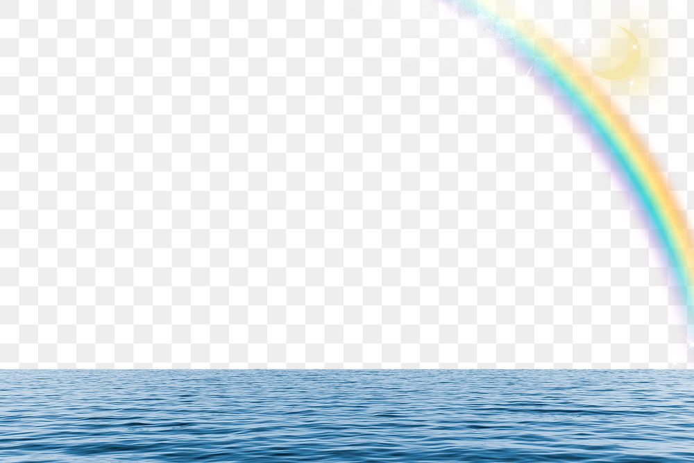 Rainbow ocean png border, transparent | Premium PNG - rawpixel