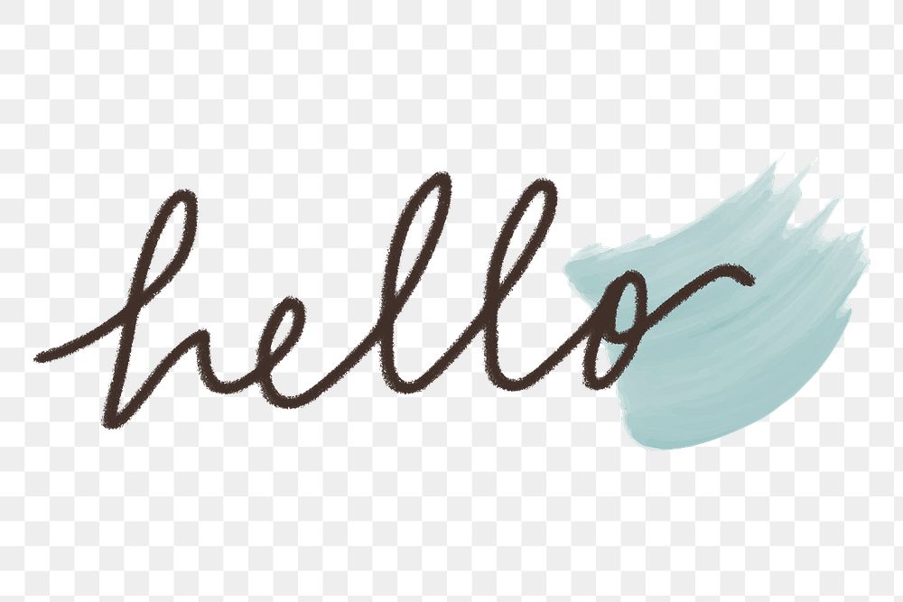 Hello sticker png | Free stock illustration | High Resolution graphic