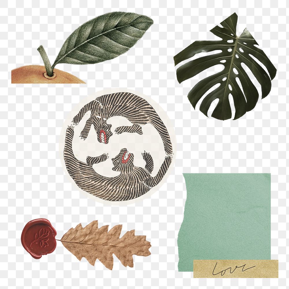 Labels for collage set png