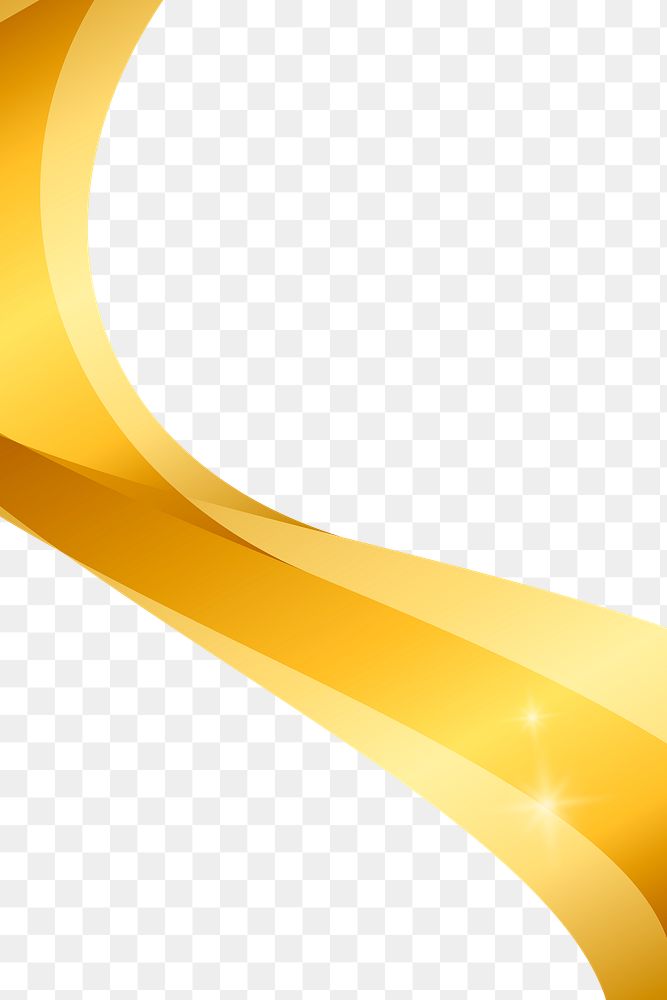 Gold wavy design element | Free PNG Sticker - rawpixel