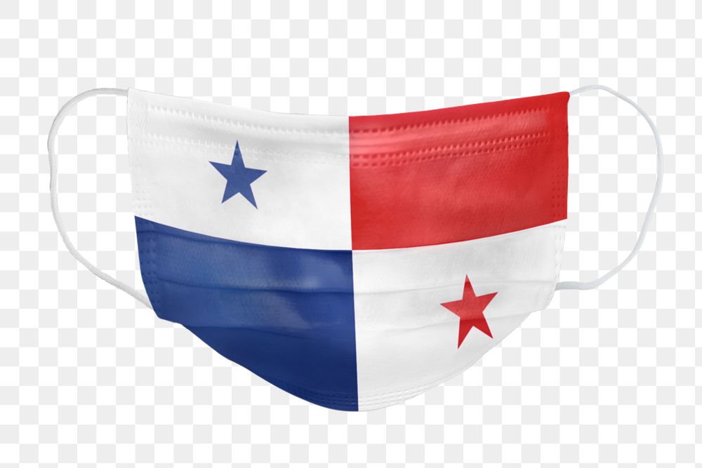 Panamanian flag pattern on a face | Free PNG Sticker - rawpixel