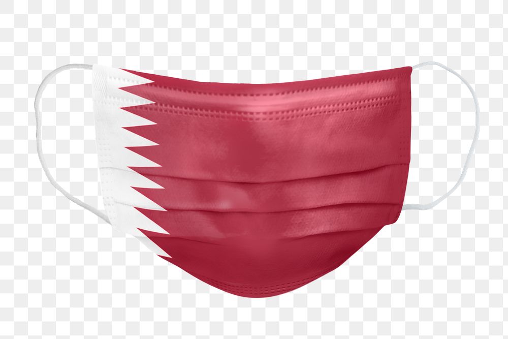 Qatari flag pattern on a face | Free PNG Sticker - rawpixel