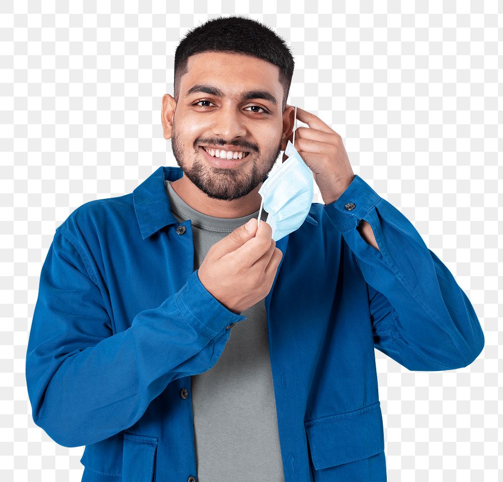 Png Man taking mask off mockup | Free PNG Sticker - rawpixel