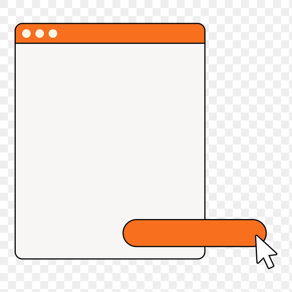 Web browser png frame, retro | Free PNG - rawpixel