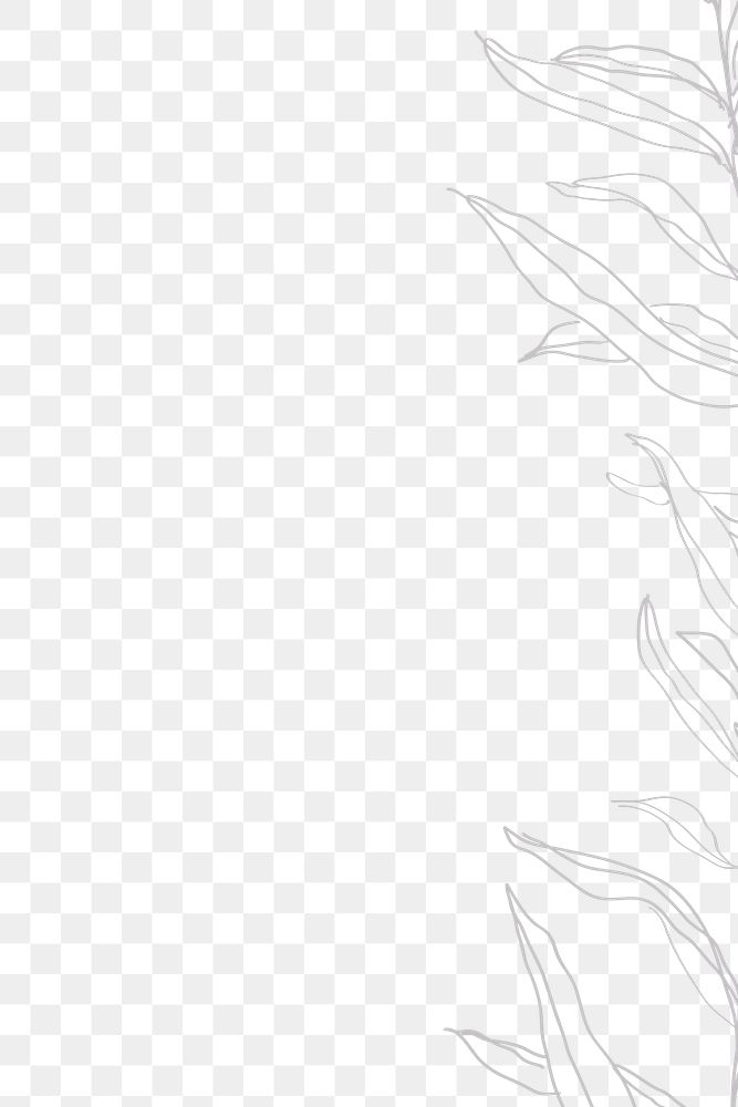 Leaf doodle png border, simple | Free PNG - rawpixel