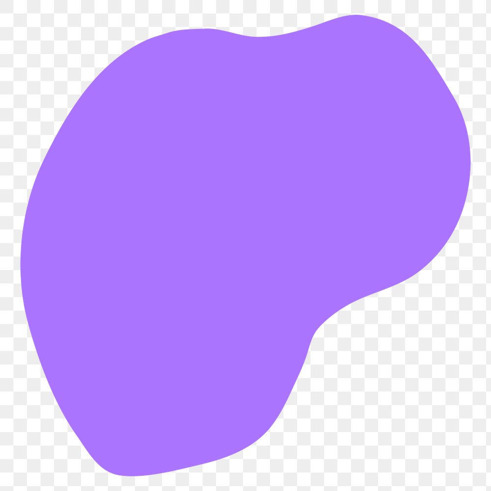Purple blob png shape sticker, | Premium PNG - rawpixel