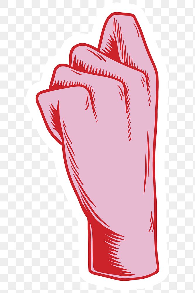Red clenched fist sticker design | Free PNG Sticker - rawpixel