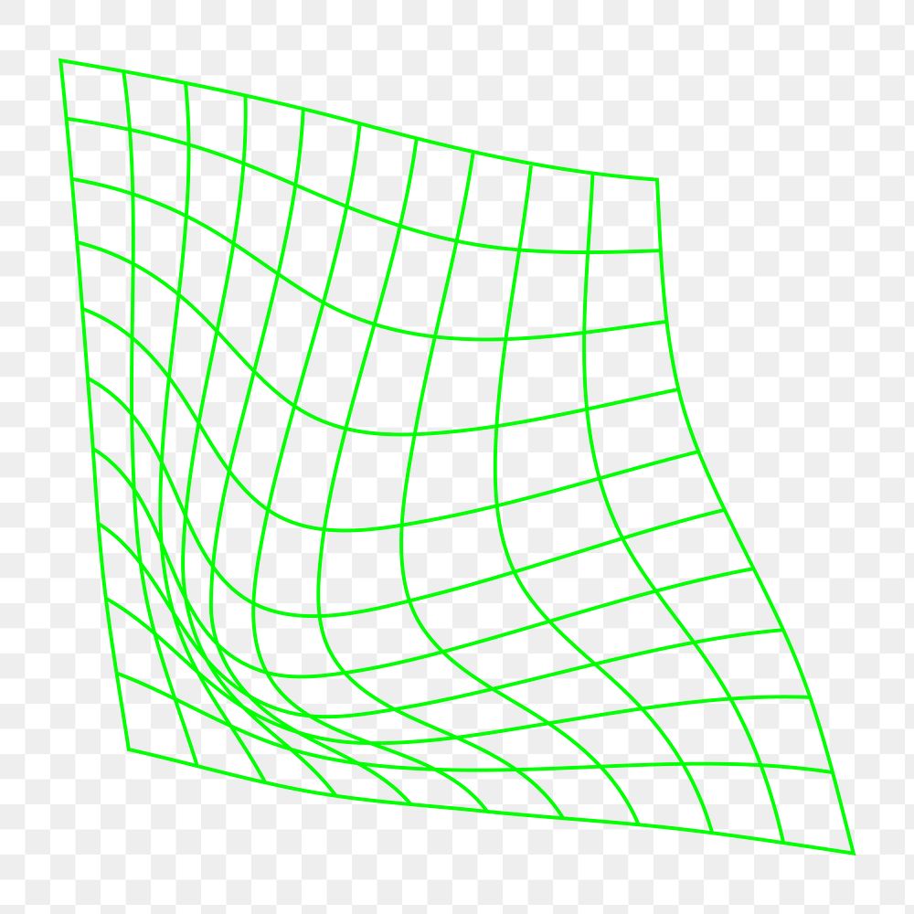 Wireframe shape png sticker, green | PNG - rawpixel