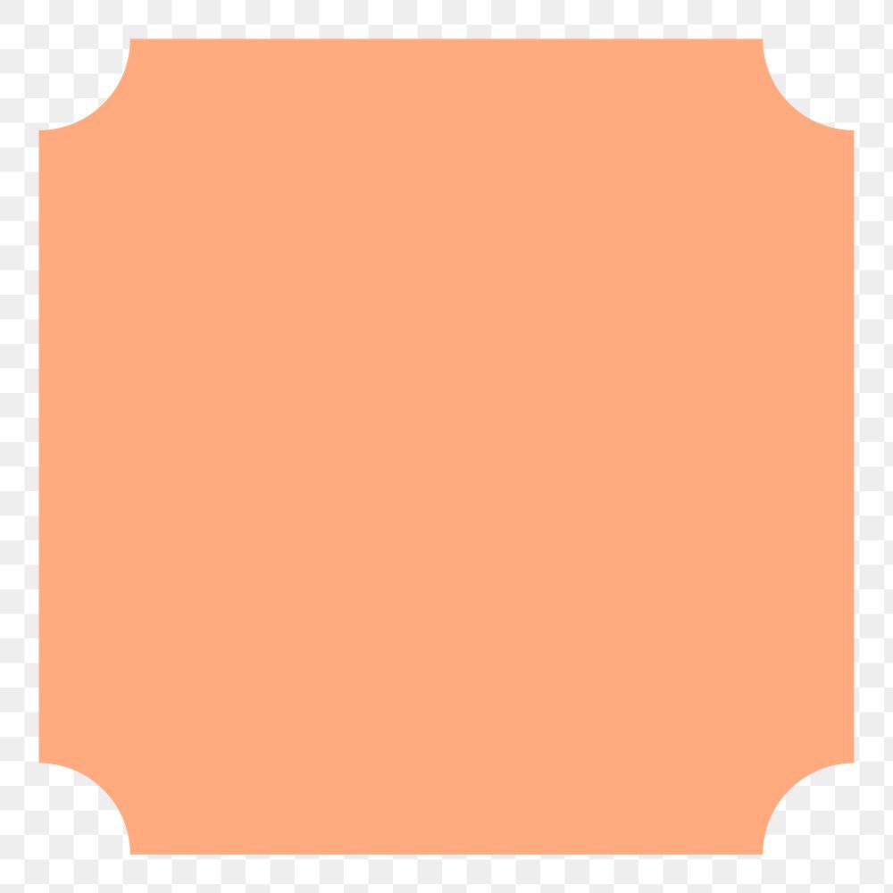 Orange square png sticker, abstract | Free PNG - rawpixel