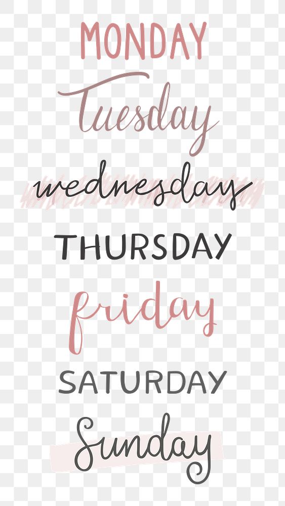 Png everyday lettering on transparent | Free PNG Sticker - rawpixel