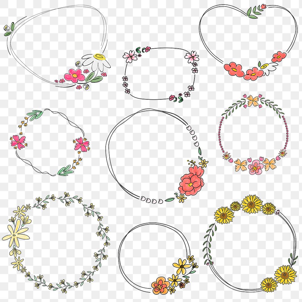 Flower Circle Border Images | Free Vectors, PNGs, Mockups & Backgrounds ...